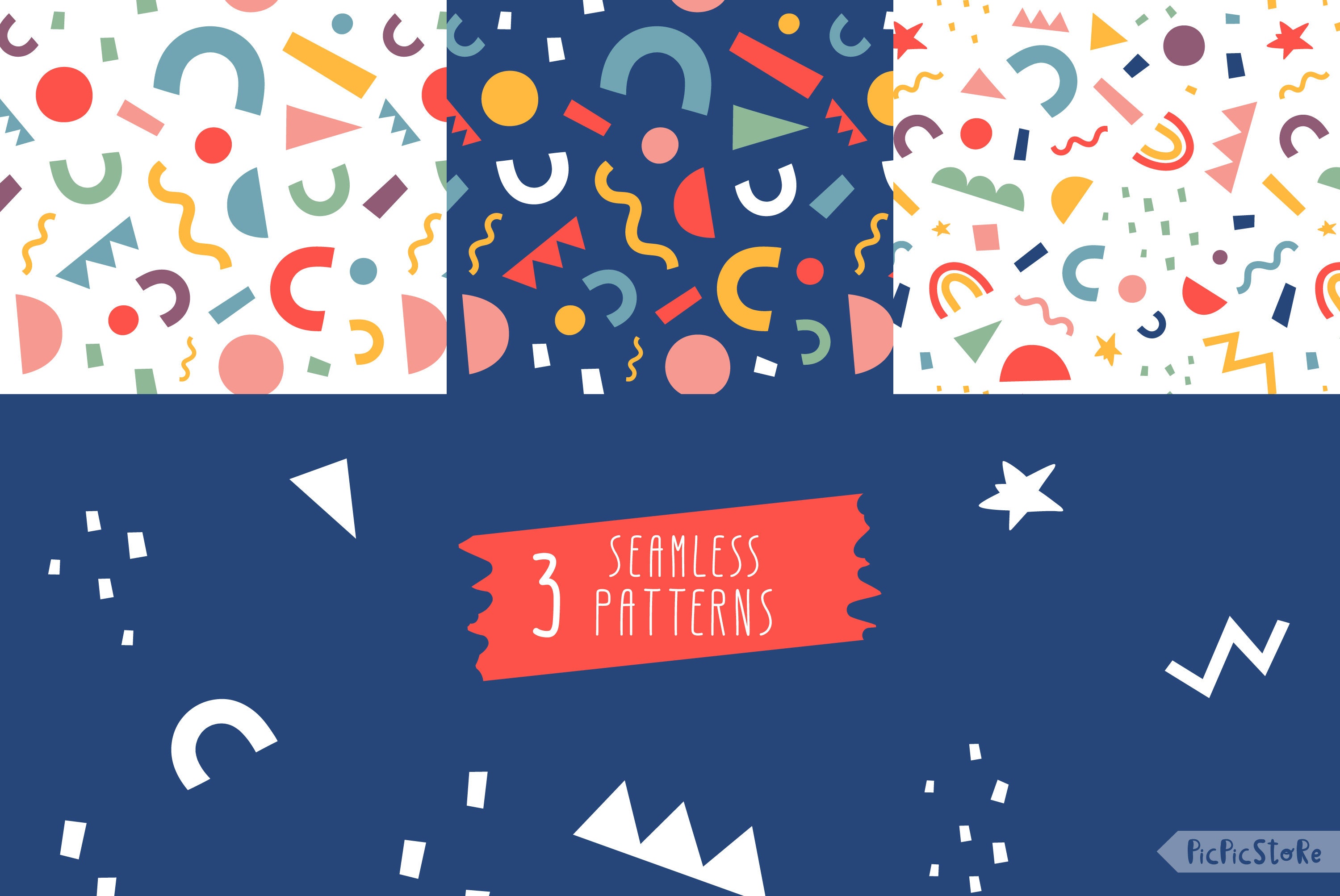 Geometric Shapes Patterns For Kids