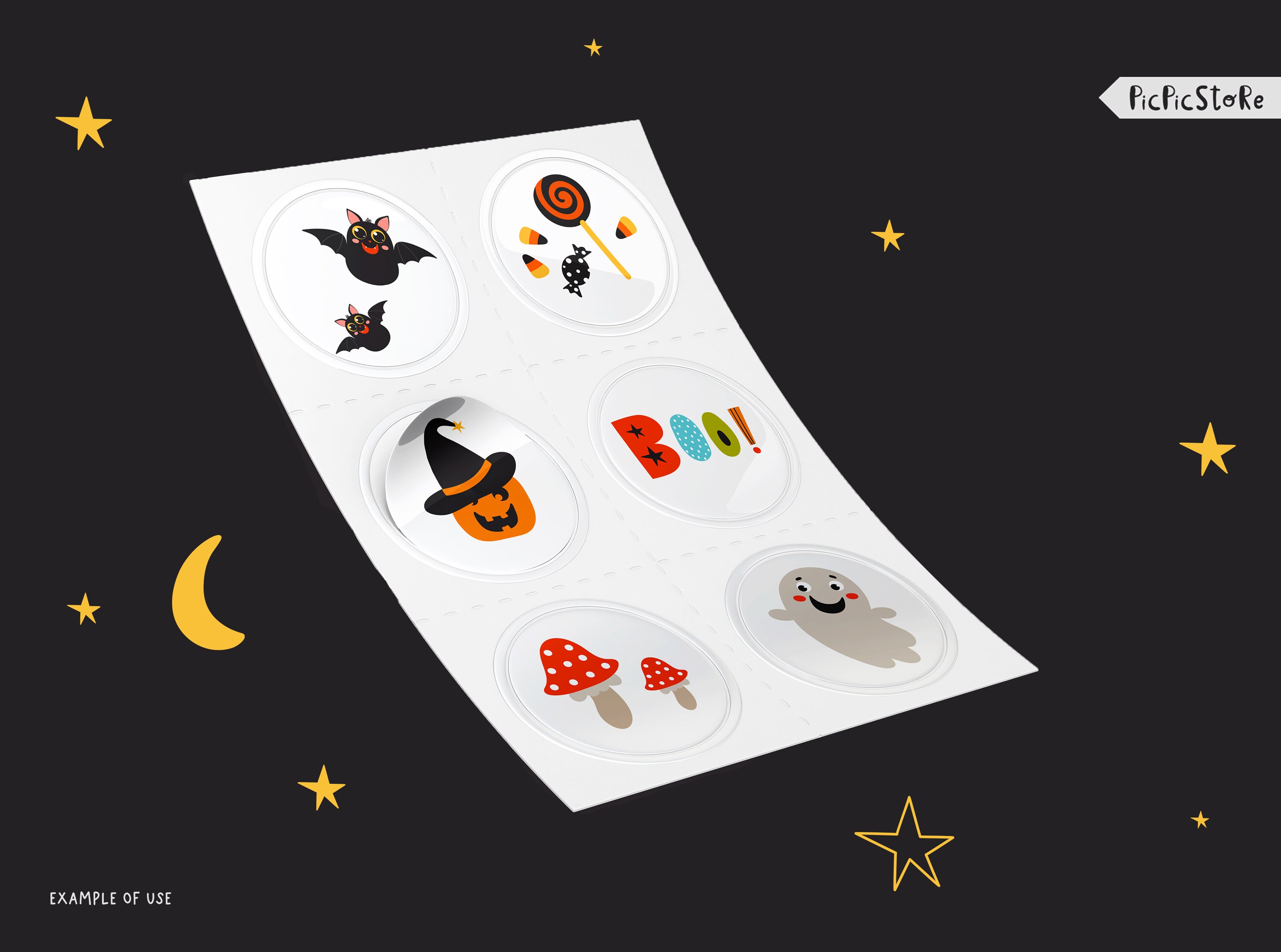 Happy Halloween Digital Clipart Set Spooky Collection of - Etsy