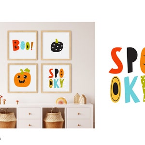 Spooky Halloween Clip Art Set, Witch Hat, Witch, Black Cat, Ghost, Bat ...