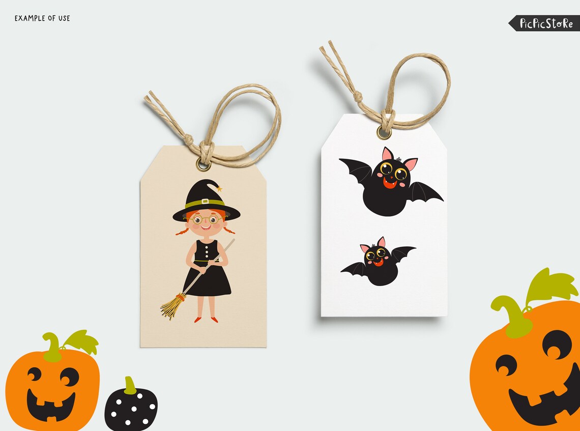 Happy Halloween Digital Clipart Set Spooky Collection of - Etsy