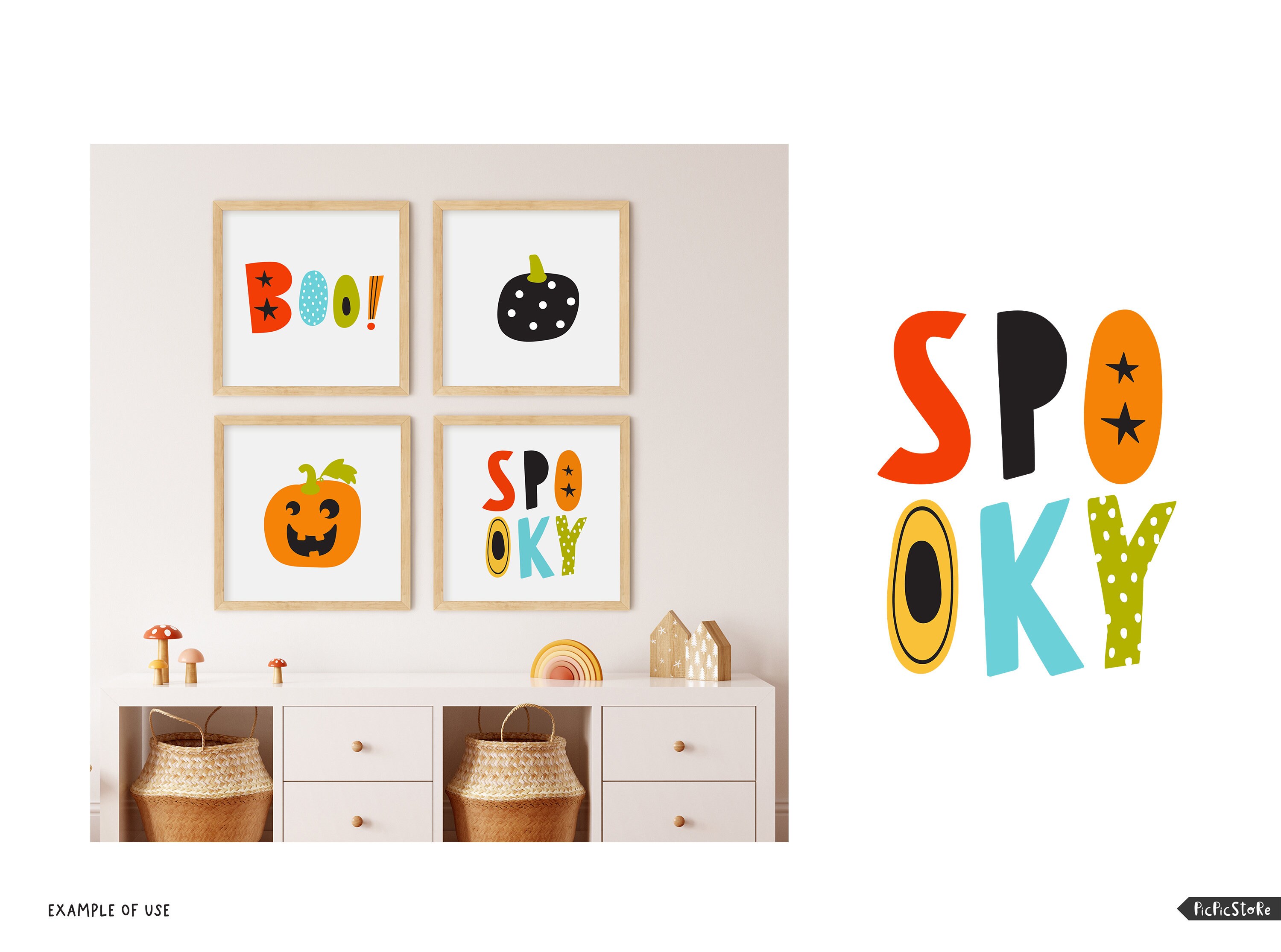 Happy Halloween Digital Clipart Set Spooky Collection of - Etsy