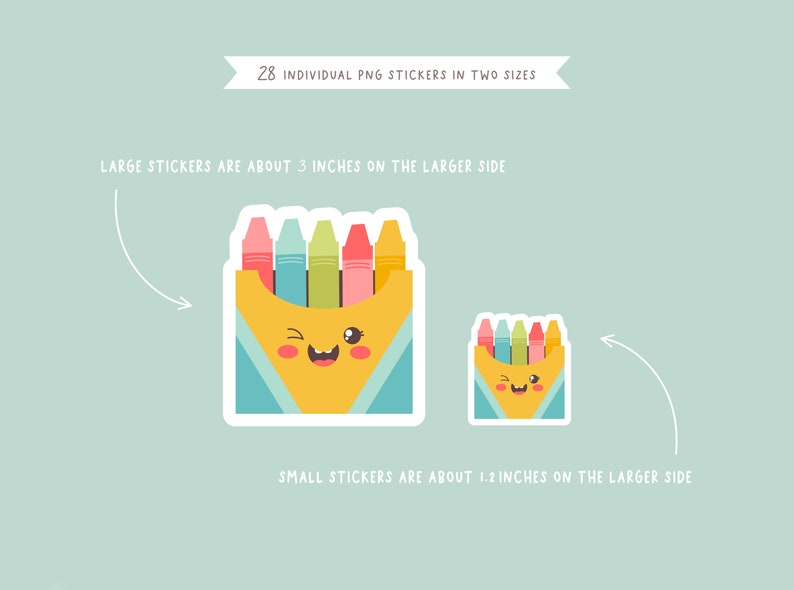 Funny Stickers - Playful School Supplies, Back to School PNG Collection ...
