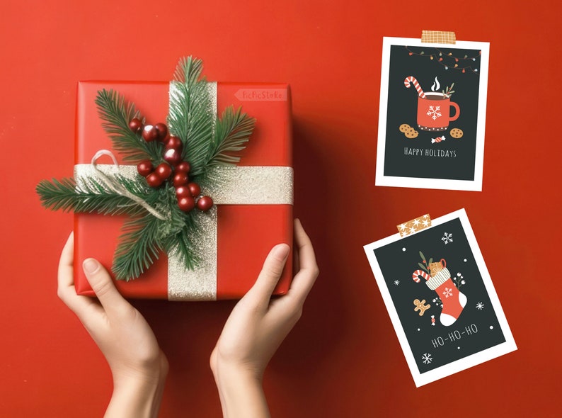 Christmas Digital Clipart Set With Santa Snowmen Reindeer - Etsy