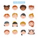 Cute Kids Digital Clipart, Happy Kids Faces Clipart, Cartoon Portrait ...