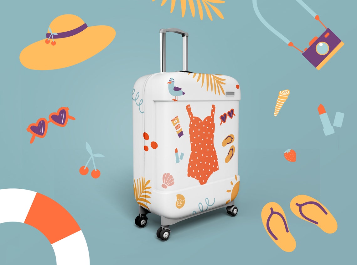 Summer PNG Digital Clip Art Collection, Beach Prints Flip Flops ...