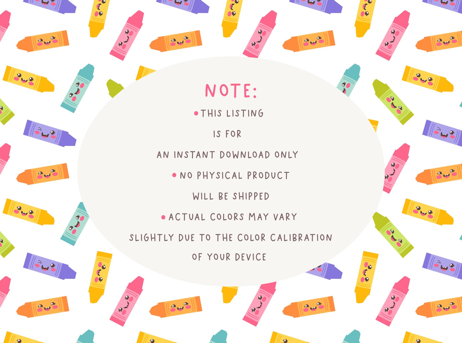 Crayon Digital Paper, Back to School Seamless Pattern, School Supplies ...