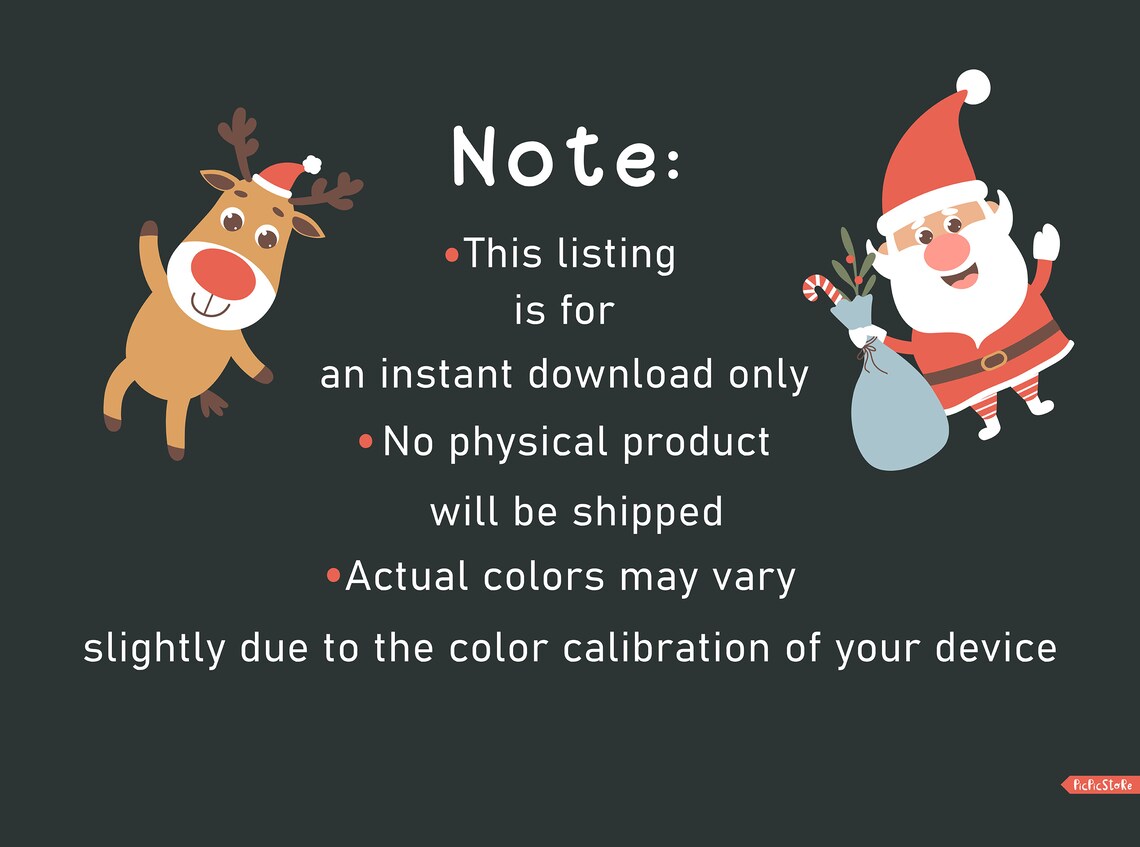 Christmas Digital Clipart Set With Santa Snowmen Reindeer - Etsy