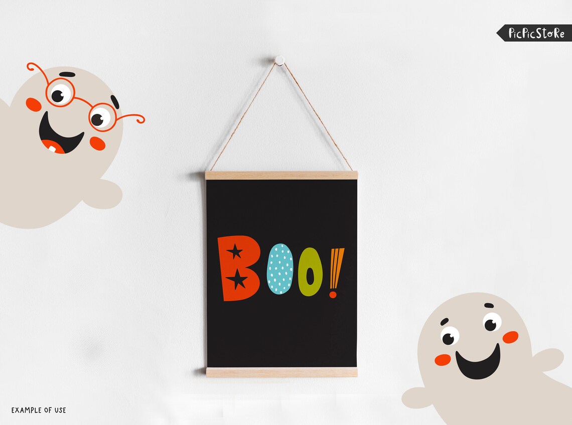 Happy Halloween Digital Clipart Set Spooky Collection of - Etsy