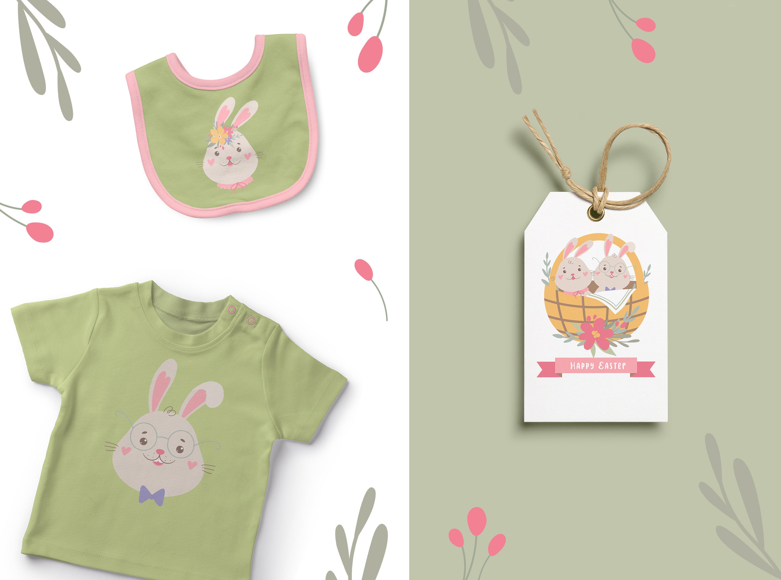 Easter PNG Clipart Bundle, Digital Clipart Set - Easter Bunny, Easter ...