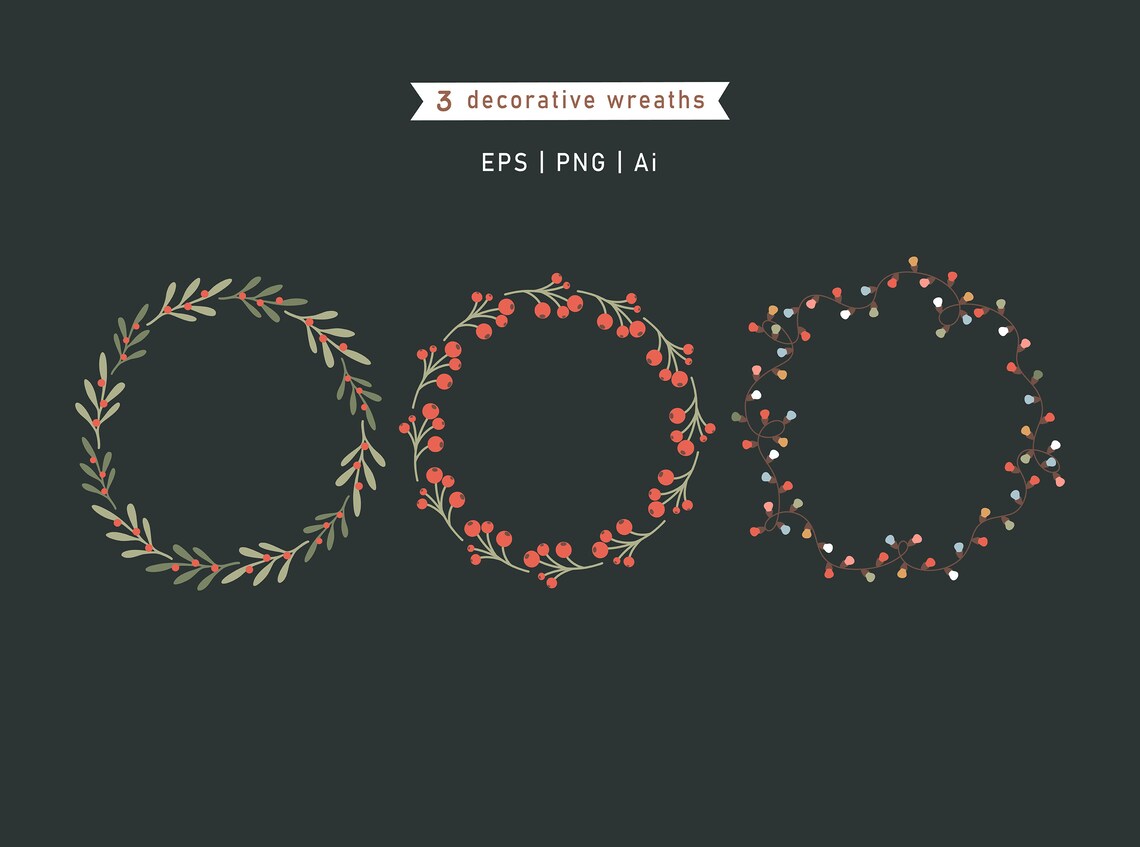 Christmas Digital Clipart Set With Santa Snowmen Reindeer - Etsy