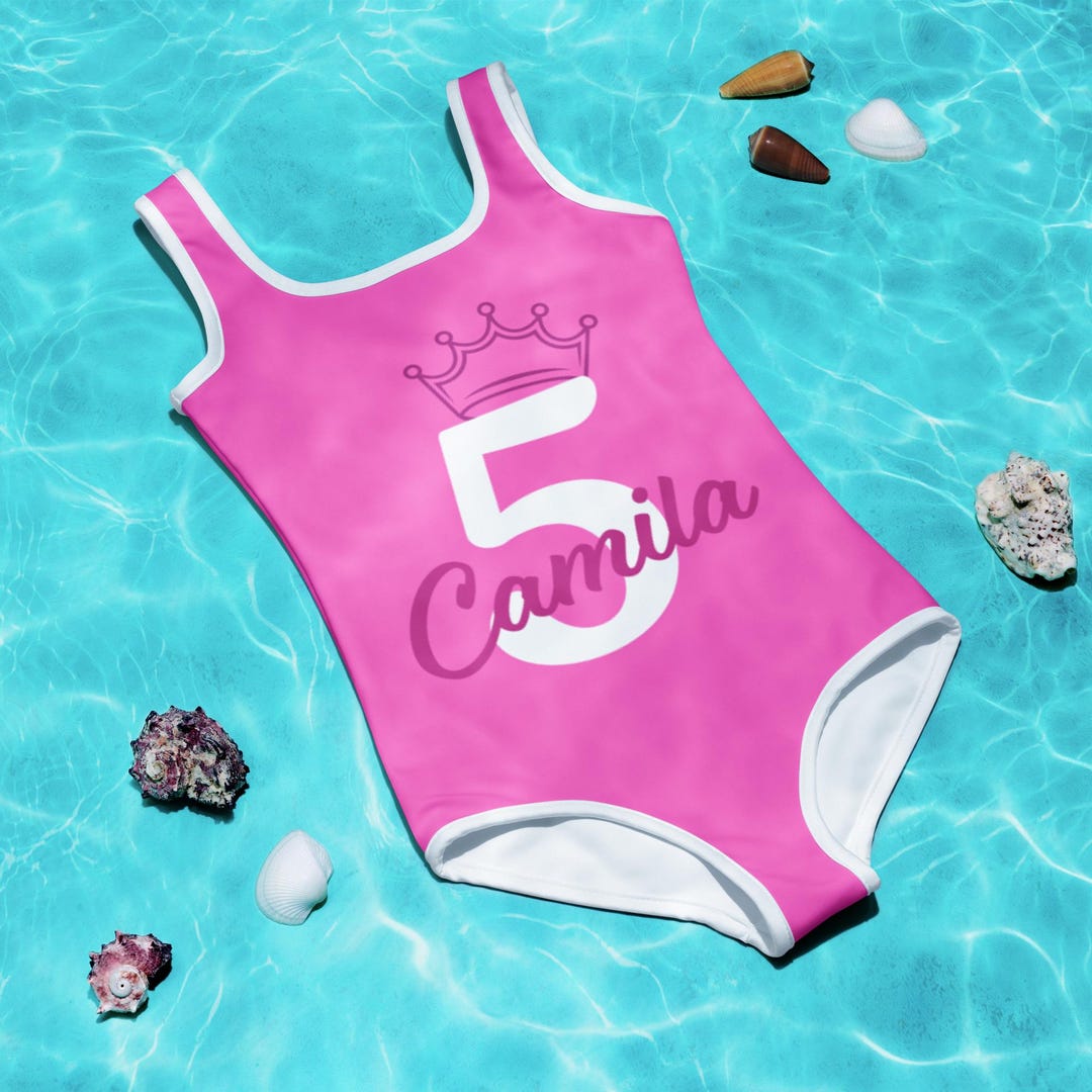 Personalized Birthday Girl Swimsuit: UPF 50 Girls Swimwear - Etsy