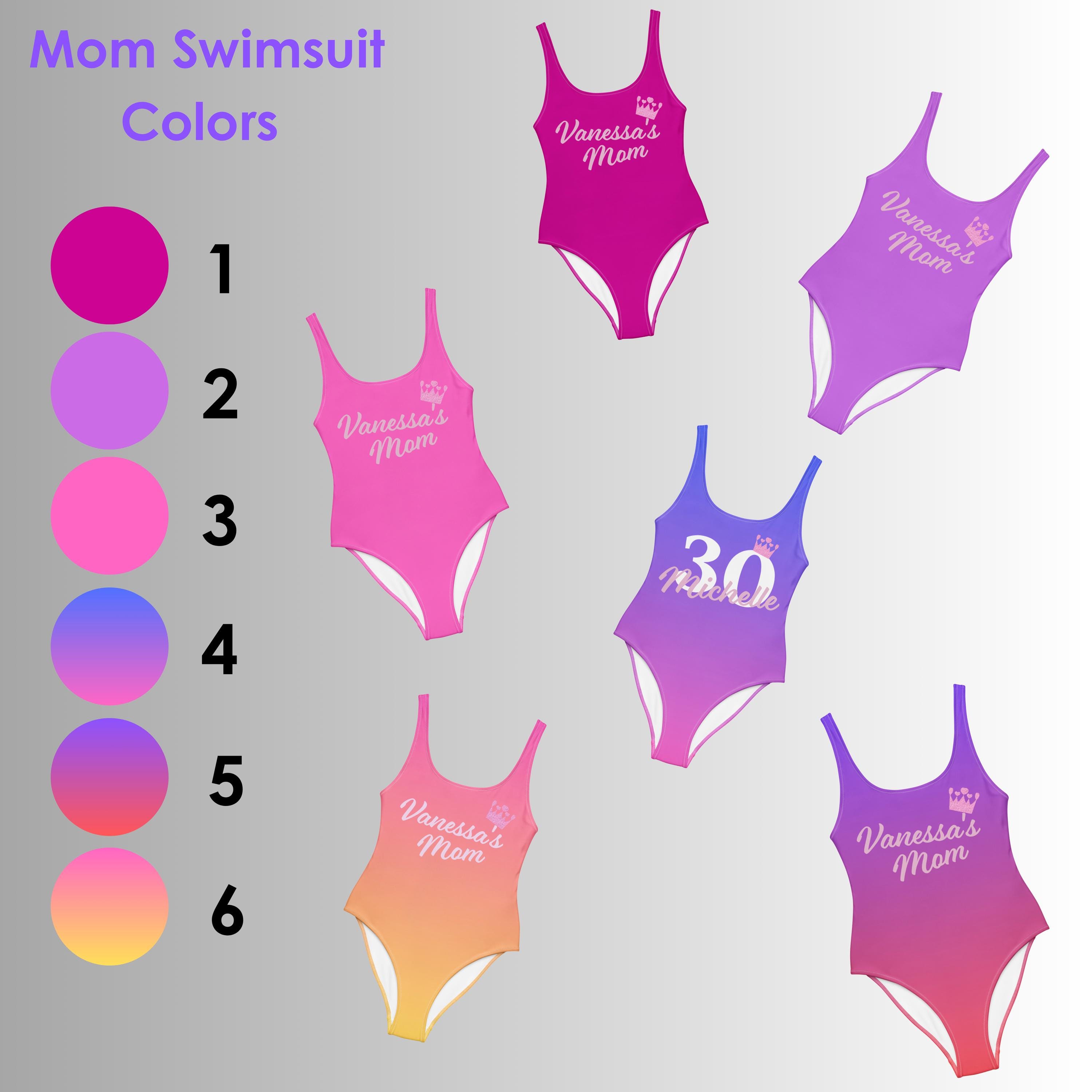 Personalized Birthday Girl Swimsuit: Custom Matching Mom & Daughter ...