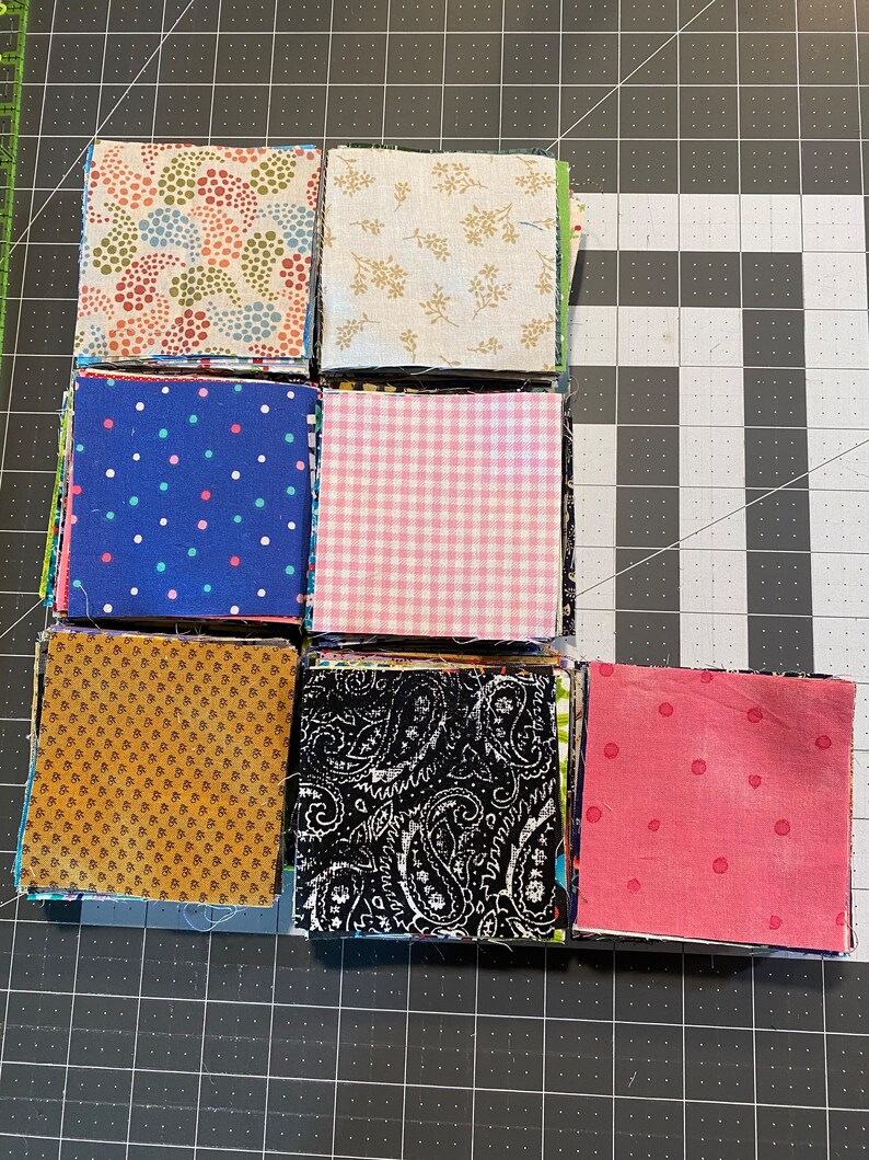 Cotton Fabric Squares: 3x3 Inch Quilting Variety Pack (100 Pc) - Etsy