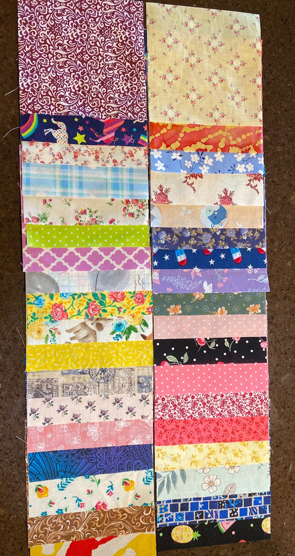 100 Pack of 4x4 Cotton Quilting Fabric Squares. Rotary Cut. - Etsy