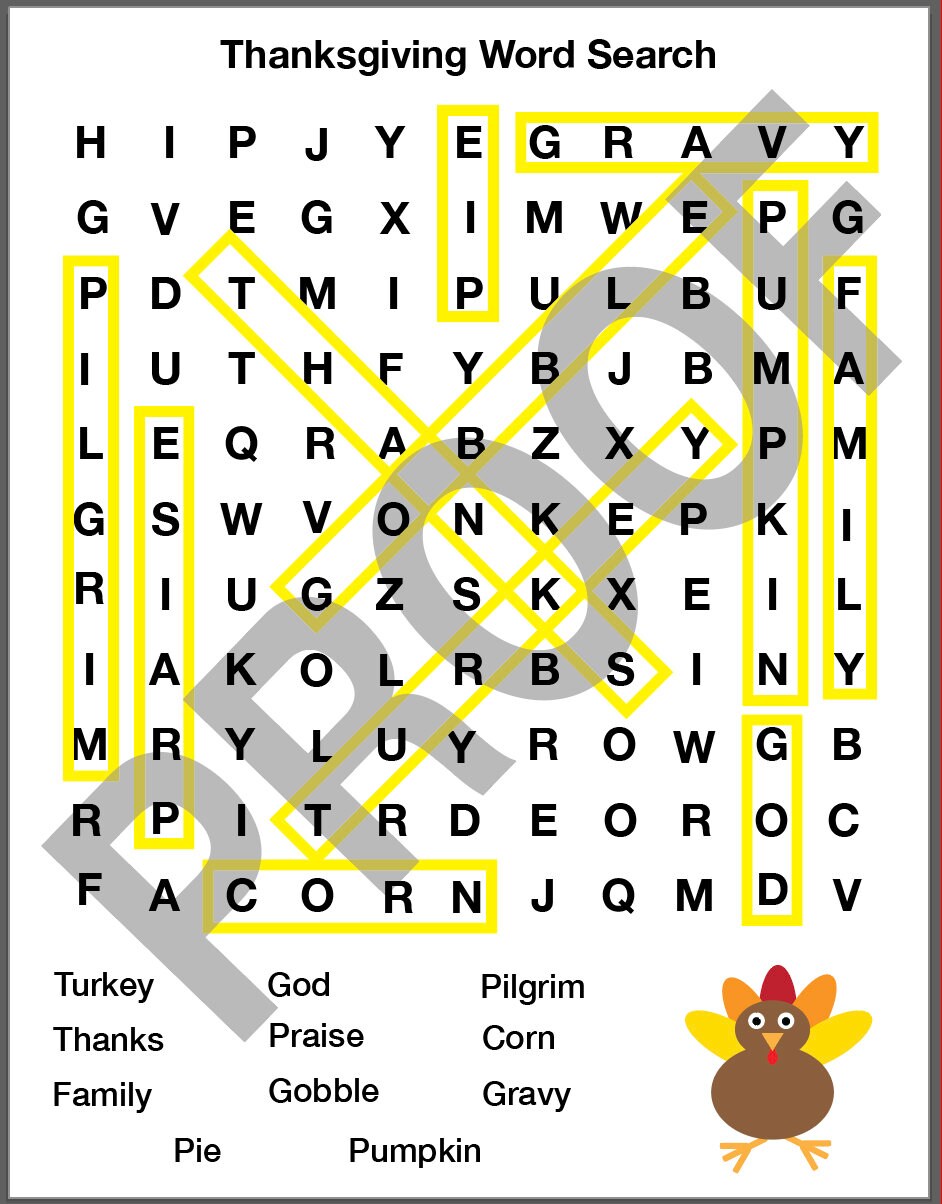 Children's Printable Activity Pages, Thanksgiving Activity Sheets ...