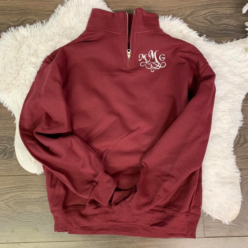 Monogrammed Quarter Zip - Etsy