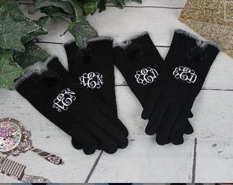 Monogram Gloves - Etsy