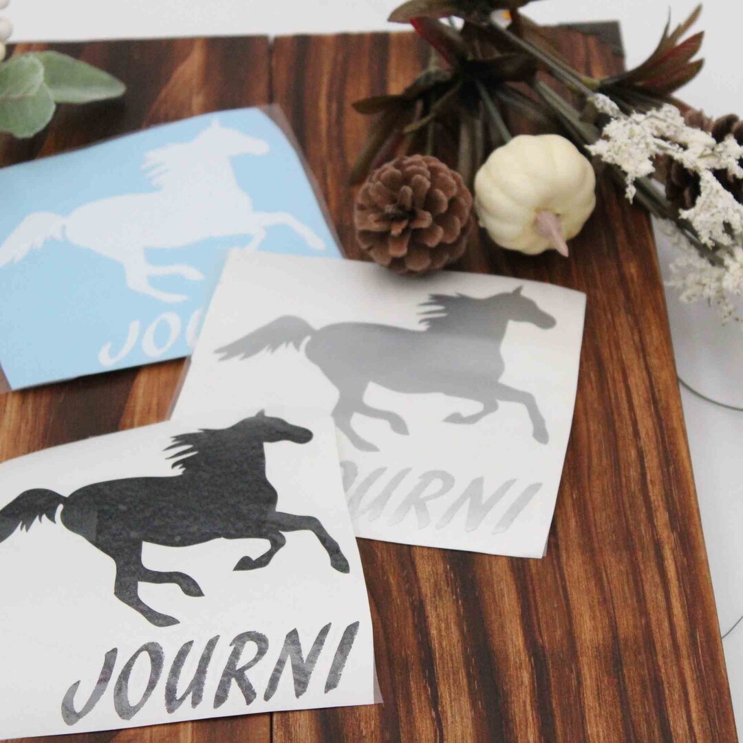 Running Horse Decal With Name, Stanley Cup Running Horse Decal, Horse ...