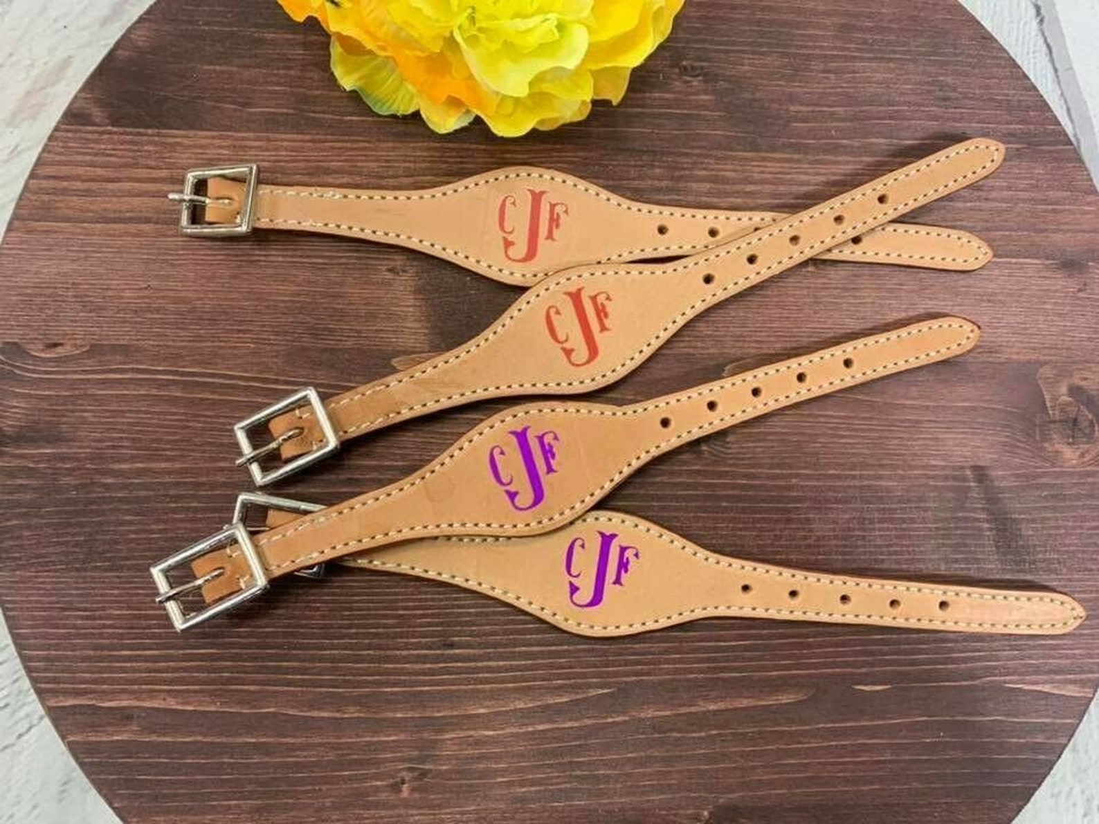 Custom Personalized Leather Western Saddle Stirrup Hobbles Pair - Etsy