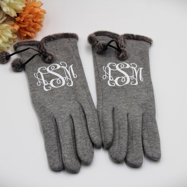 Monogram Gloves - Etsy