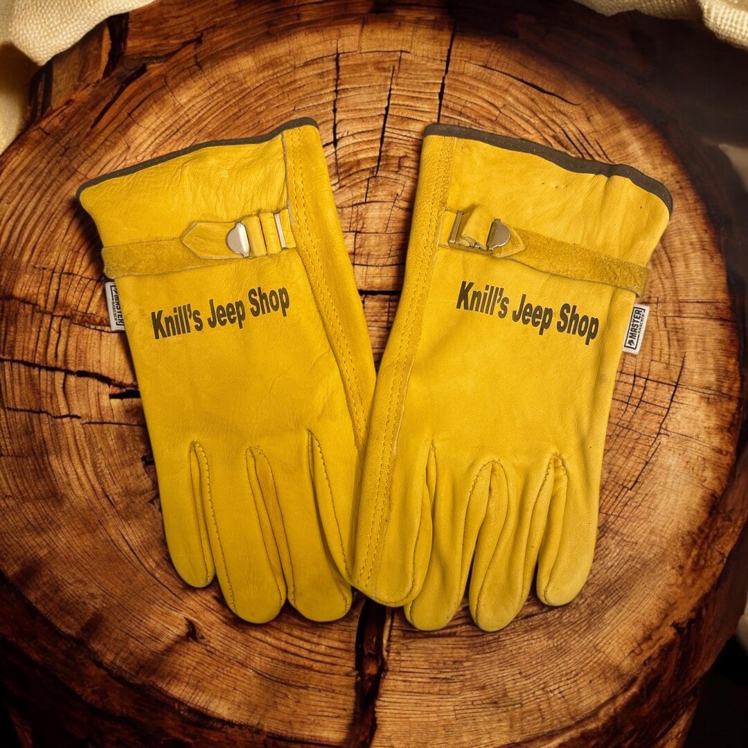 Custom Leather Ranch Gloves| Personalized Work Farm Gloves for Him ...