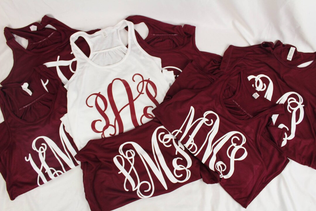 Personalized Tank Top, Bachelorette Party, Monogram T-shirts, Birthday ...