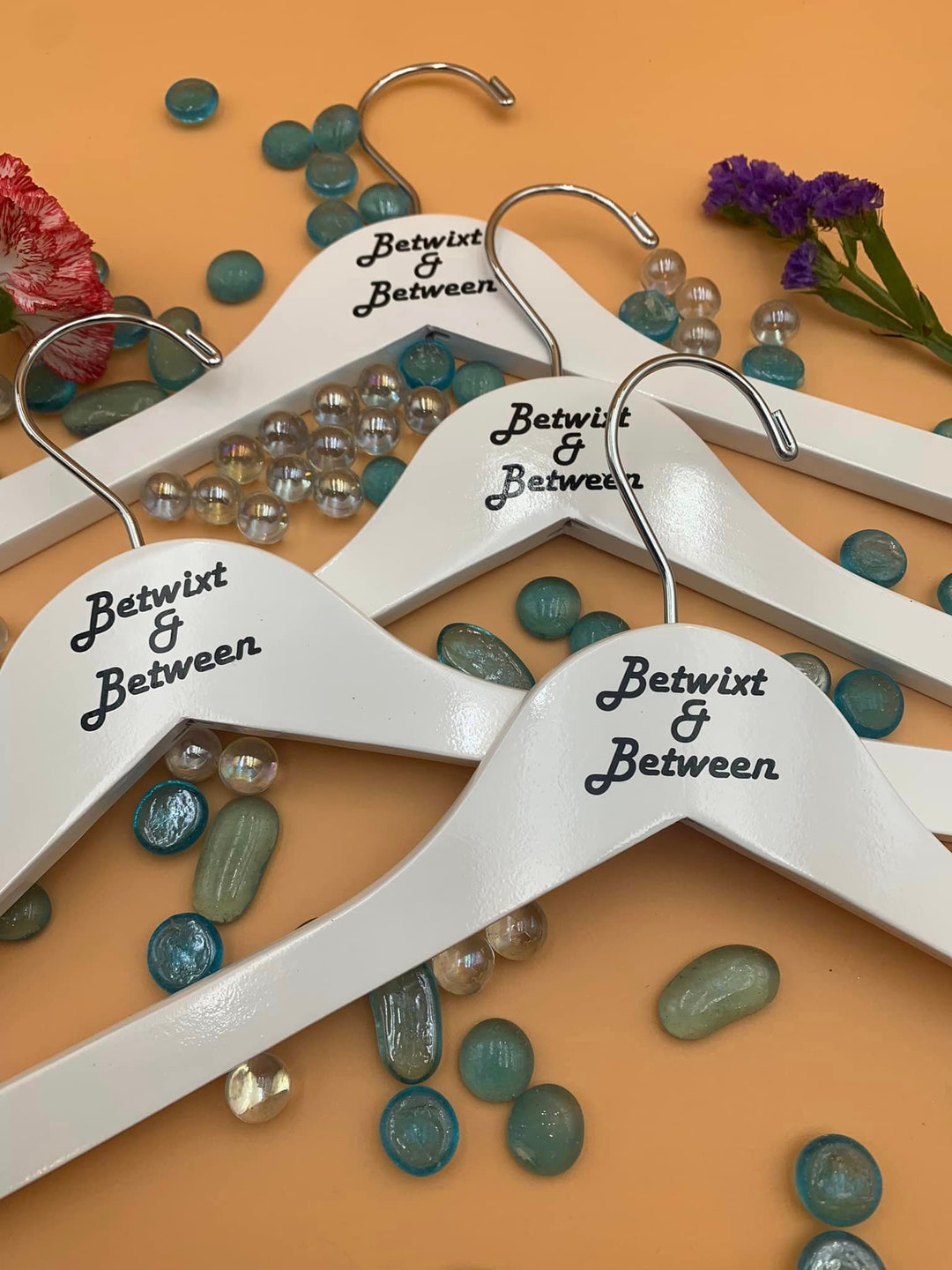 White Custom Wedding Hangers, Personalized Wedding Hangers, Getting ...