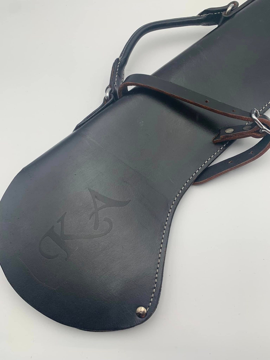 Personalized Black or Brown Leather Rifle/shotgun Case Carry Strap ...