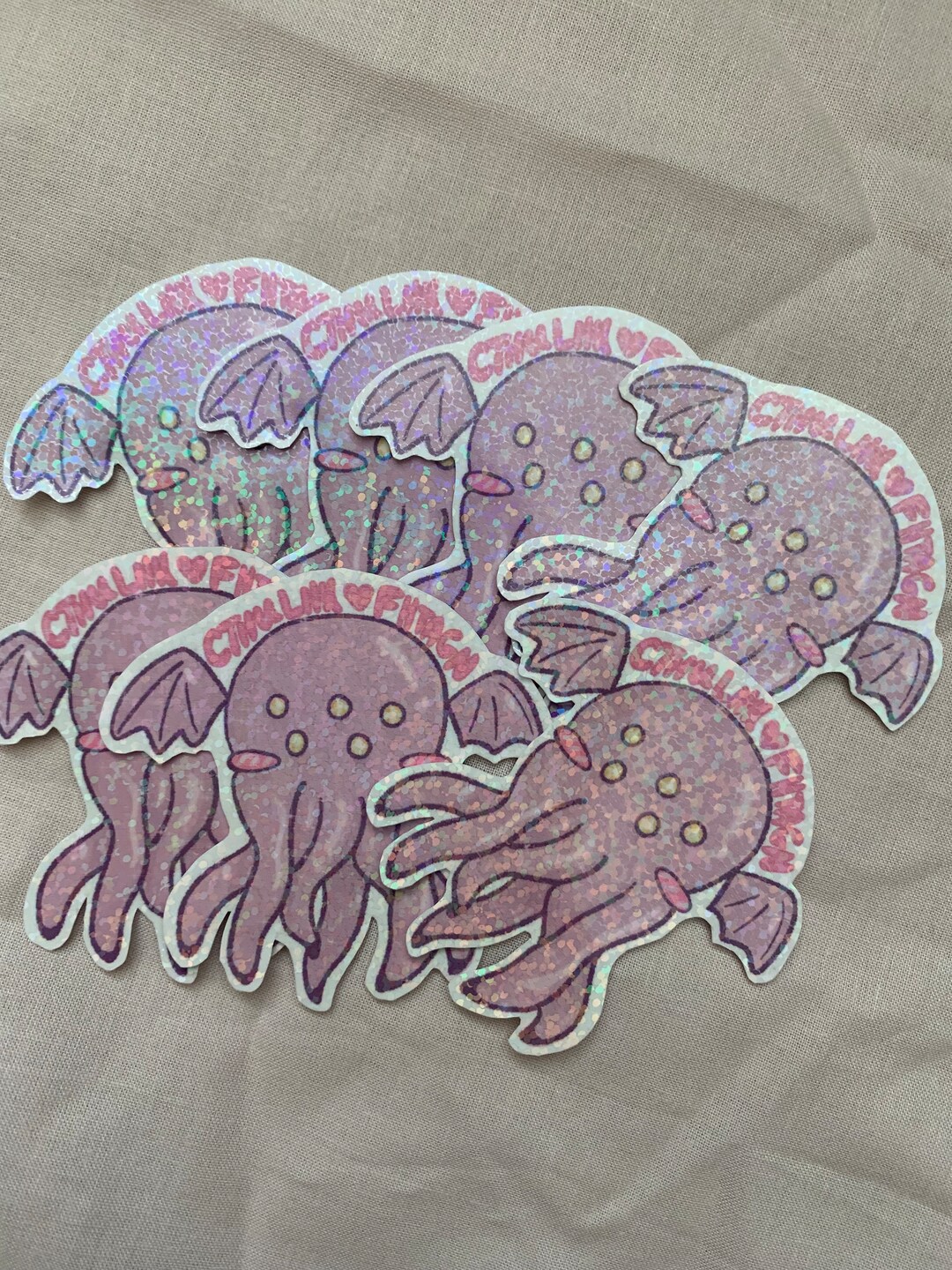 Kawaii Cthulhu Mini Vinyl Glitter Sticker Creepy Cute Lovecraft - Etsy