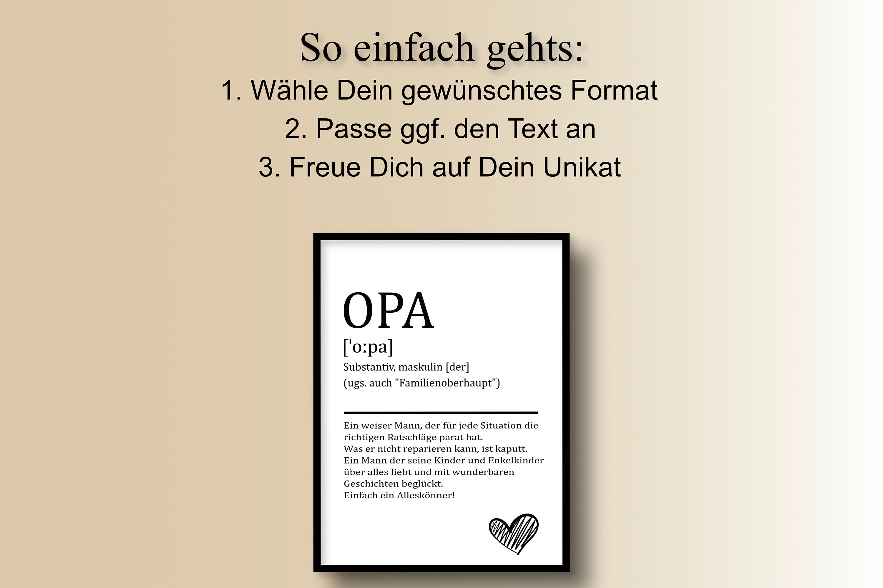 OPA Poster Personalized Definition Grandfather - Etsy UK