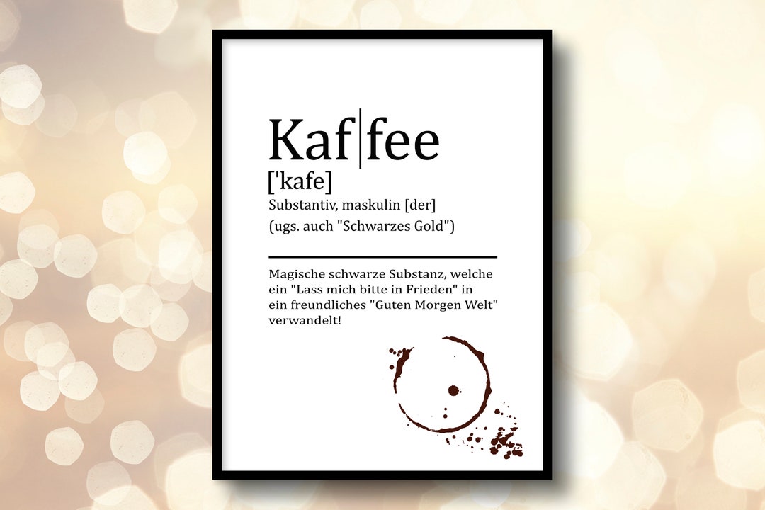 Poster Kaffee Kaffee Bild Kaffee Geschenk Kaffeebild Kaffeegeschenke ...