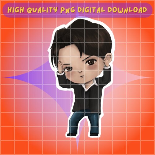 BTS Chibi Cute Png Vector Kpop Digital Stars Stickers Printable Clipart ...