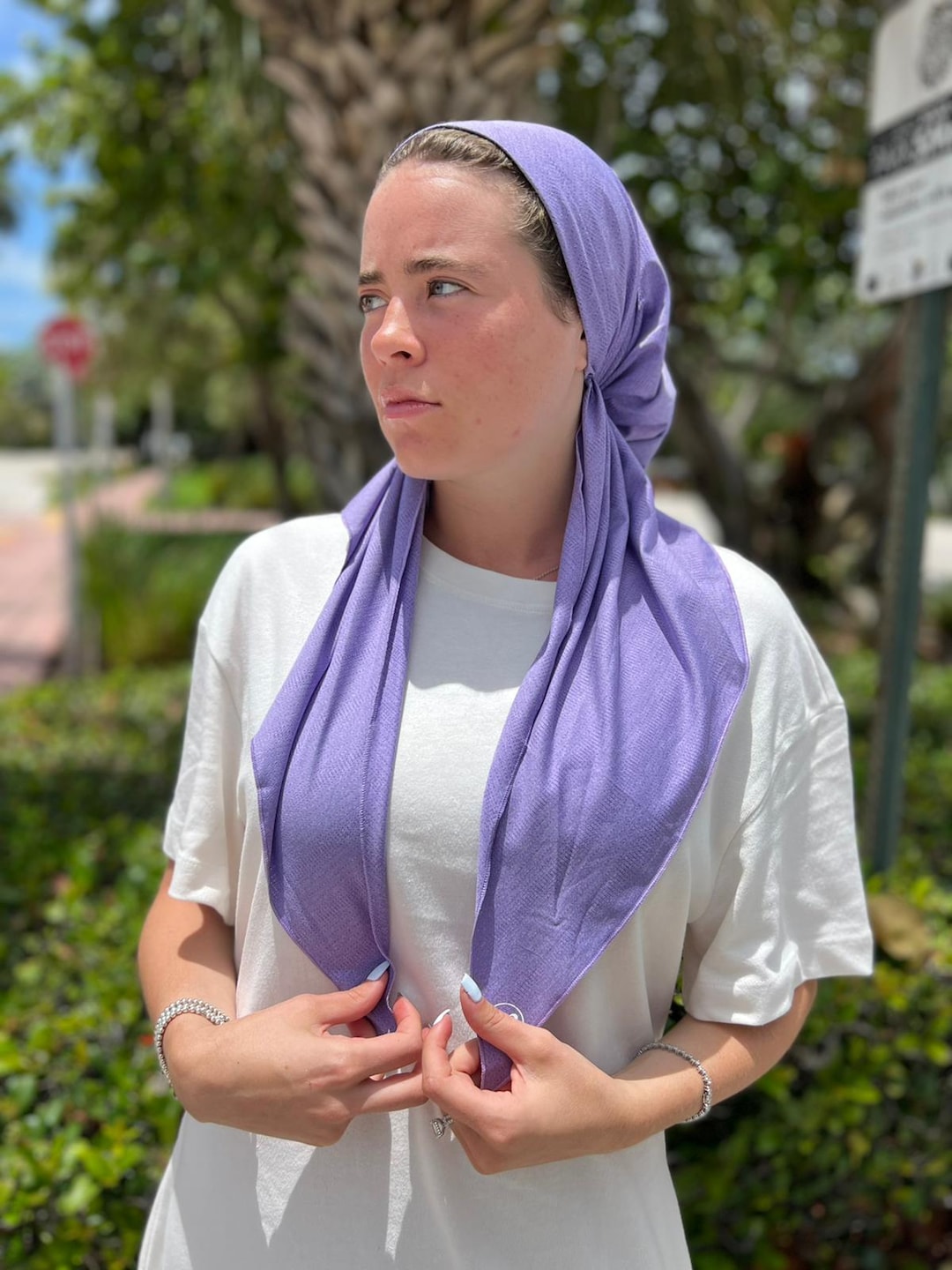 Dri Fit Pretied Scarf Heather Periwinkle (with Velvet Grip) - Etsy