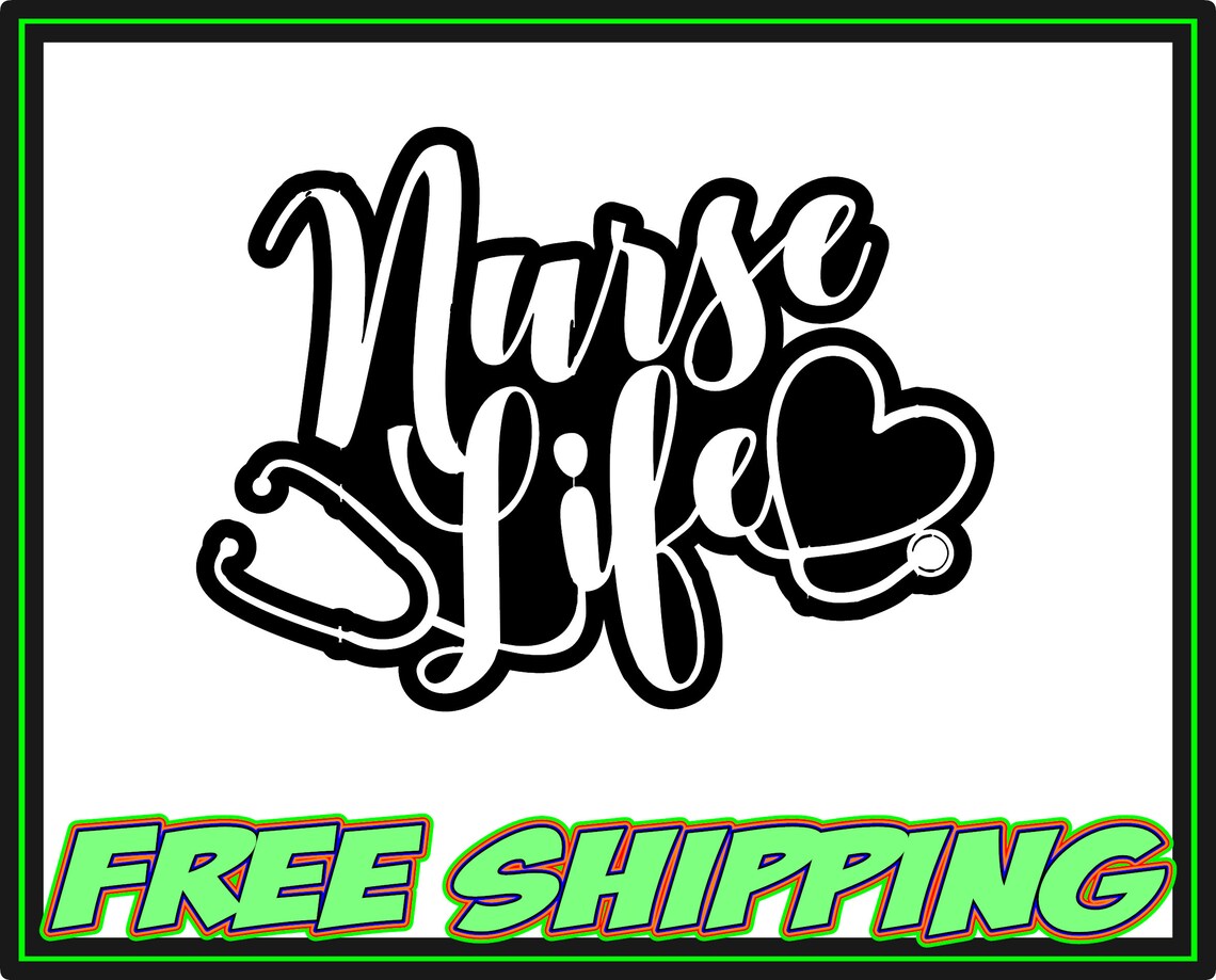Nurse Life Premium Vinyl Decal Sticker | Etsy
