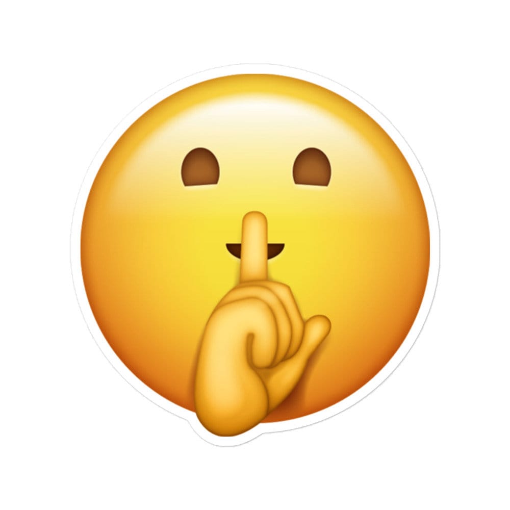 Shushing Face Emoji Hush Quiet Shhh Bubble Free Stickers Etsy