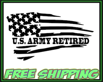 Us Army Retired Decal | Etsy
