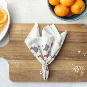 Gift for Chicken Lover Reusable Napkins Cocktail Napkins Cloth Napkins ...