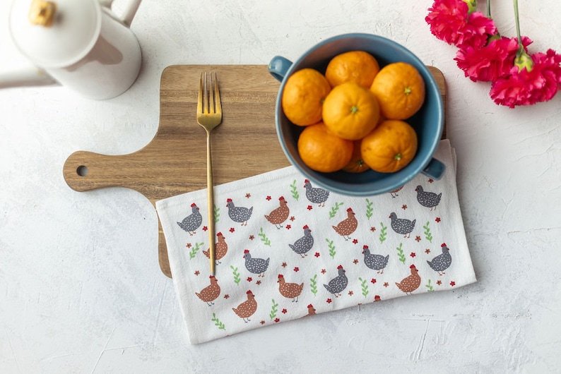 Gift for Chicken Lover Reusable Napkins Cocktail Napkins Cloth Napkins ...