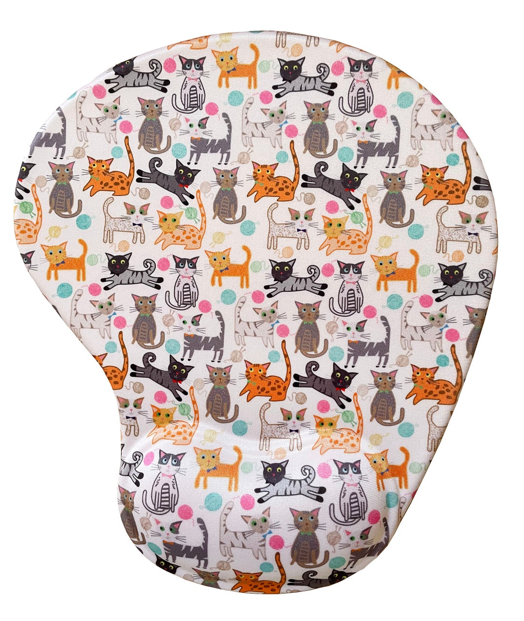 Kitty Cat Mouse Pad With Ergonomic Gel Wrist Rest Support and - Etsy