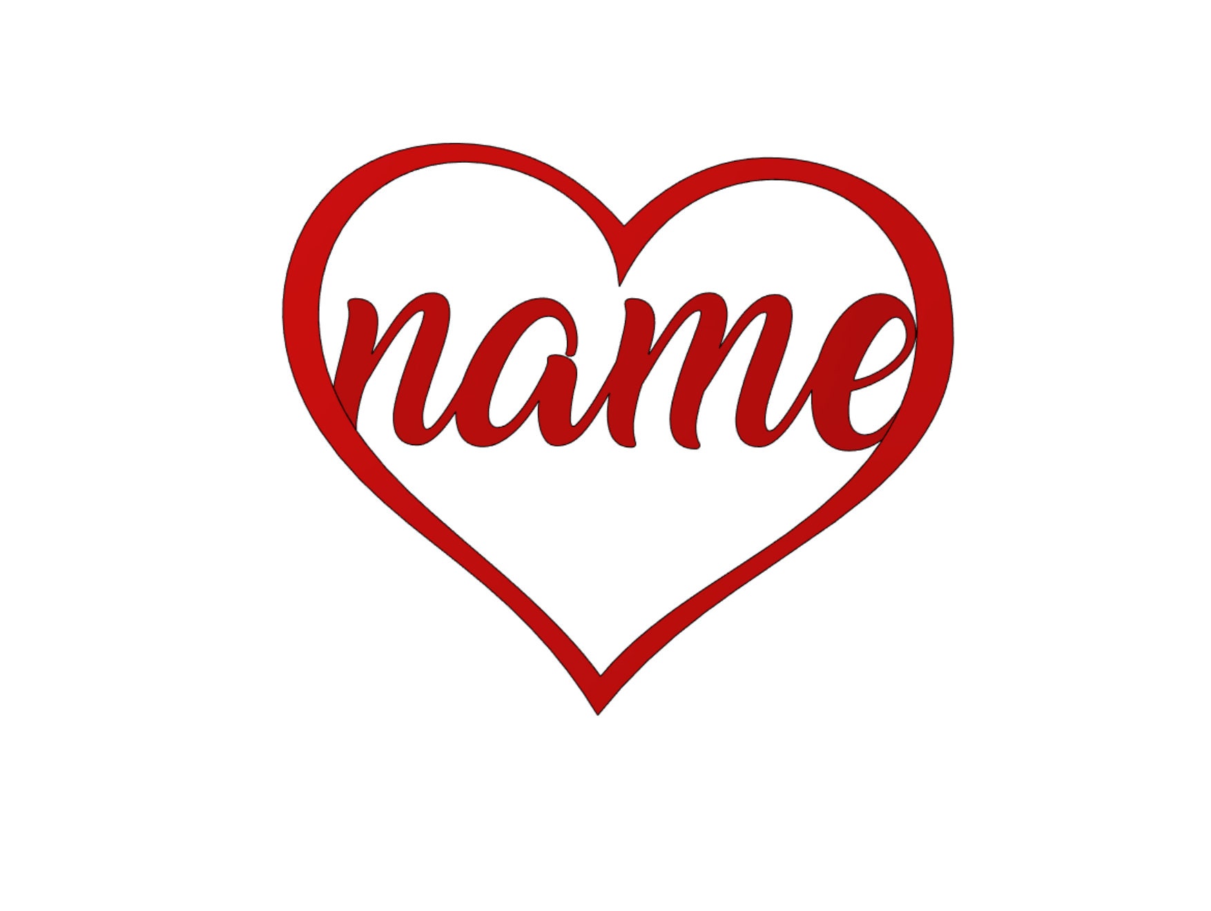 Heart 3d Stl File - Etsy