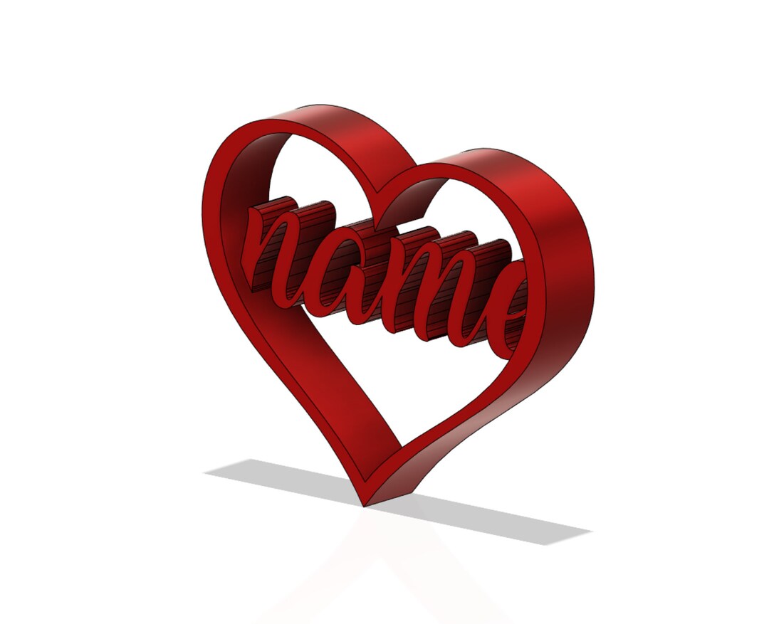 Heart 3d Stl File - Etsy