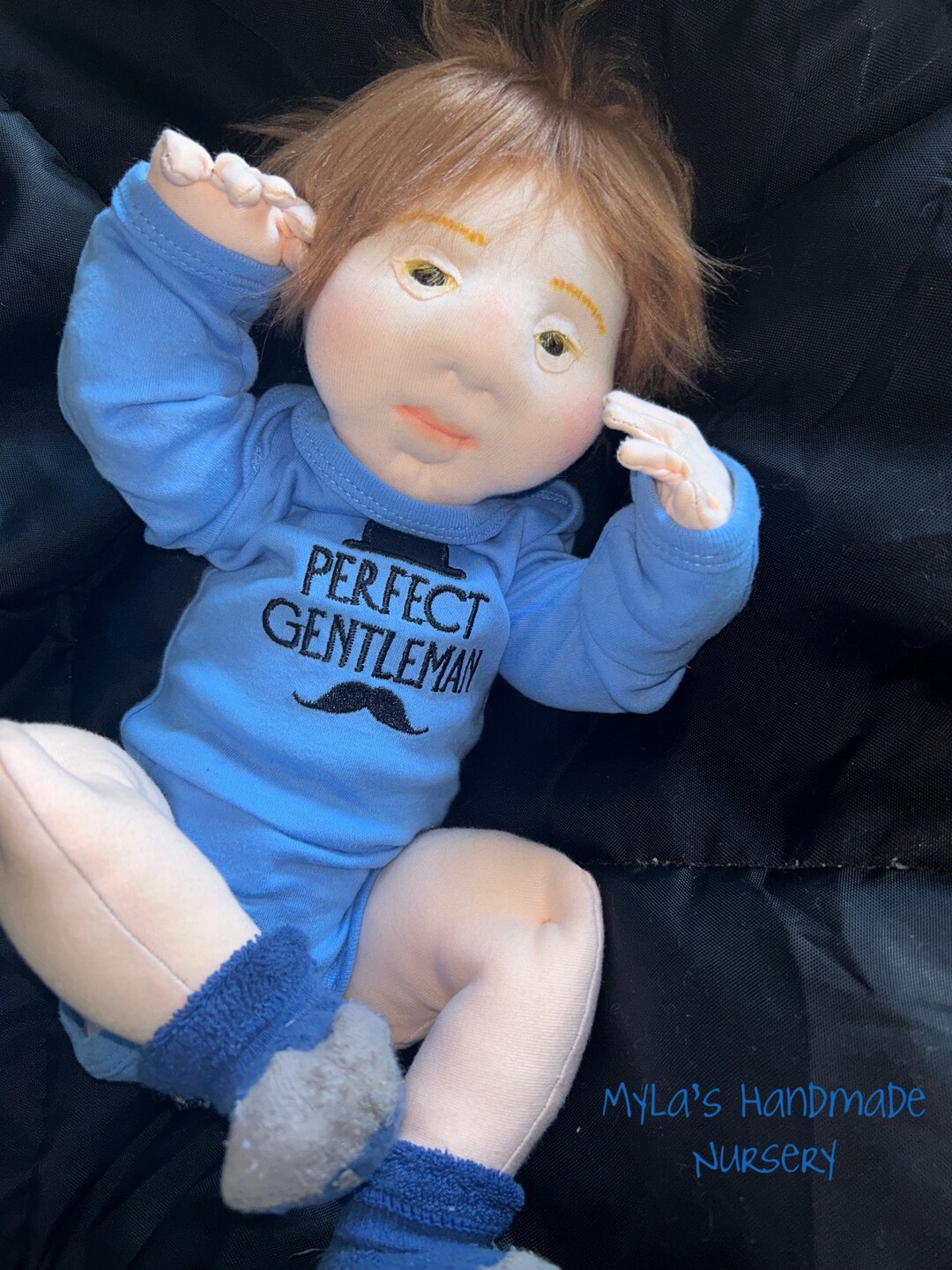 Cloth Doll Newborn Baby Boy 17”. Handmade Doll. Stuffed Doll. Fabric ...