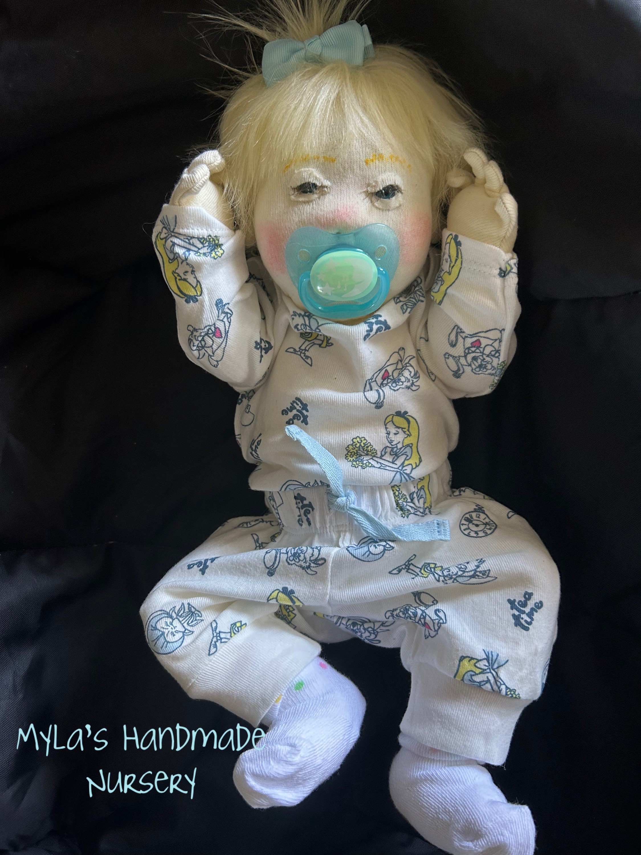 Cloth Doll Newborn Baby Girl 16. Handmade Doll. Stuffed Doll. Fabric ...