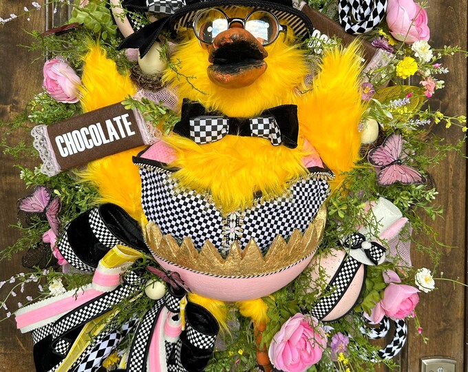 Easter Wreath, Easter Chick, Spring Wreath, Easter Chick Decor, Easter ...