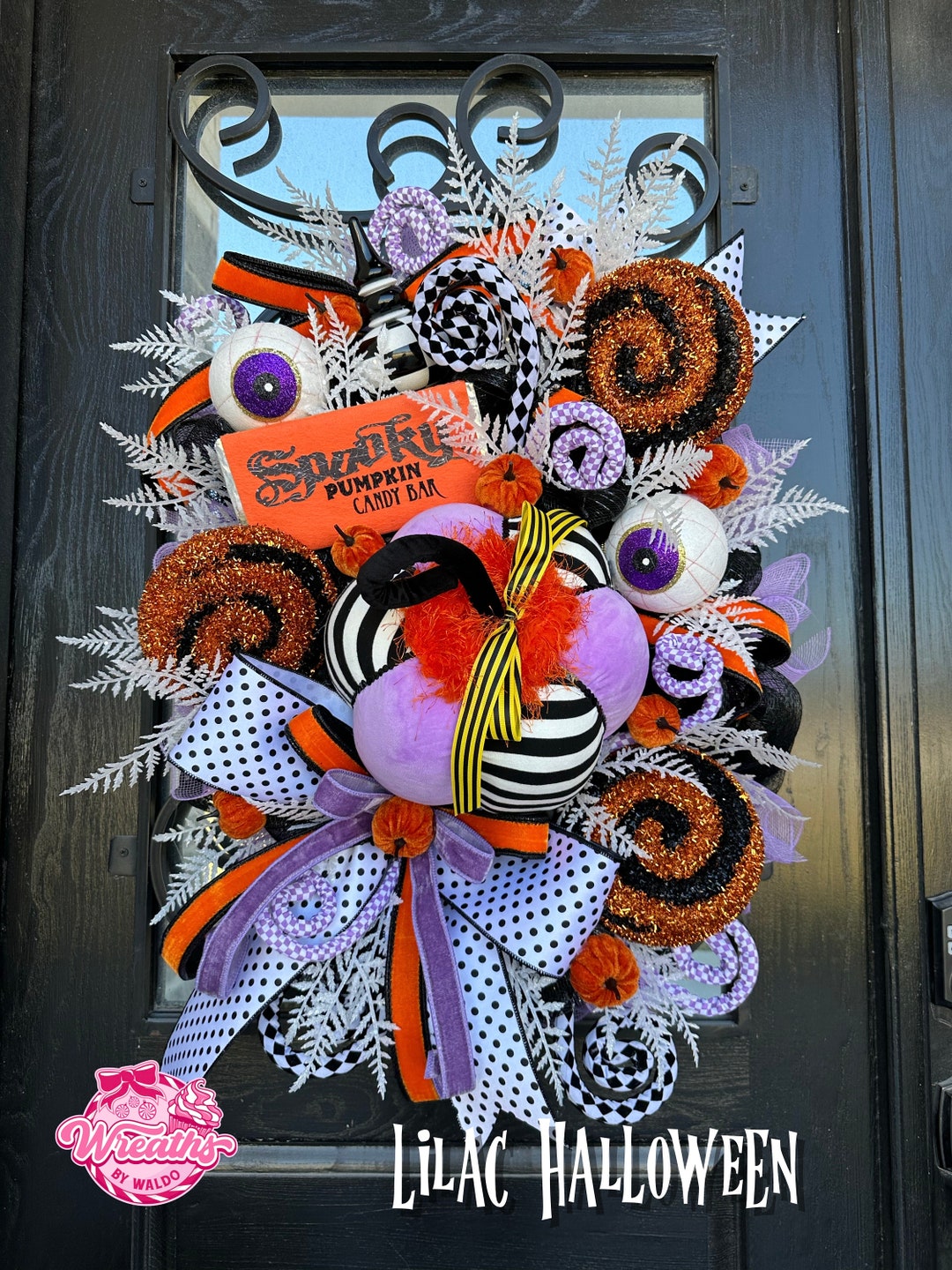 Halloween Wreath, Boo Wreath, Pastel Halloween, Cute Halloween Wreath ...