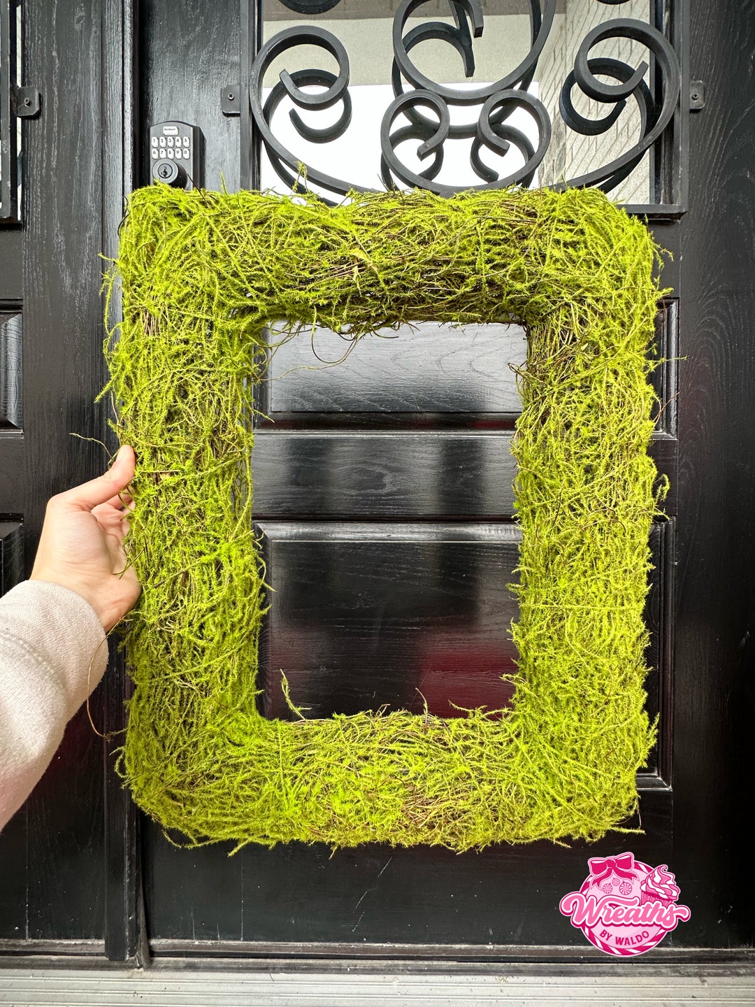 Rectangle Moss Wreath, Moss Wreath Base, Rectangle Wreath, Floral ...