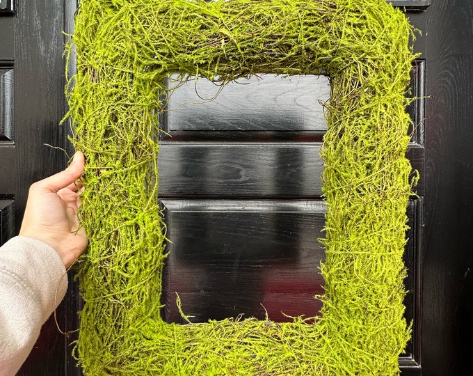 Rectangle Moss Wreath, Moss Wreath Base, Rectangle Wreath, Floral ...