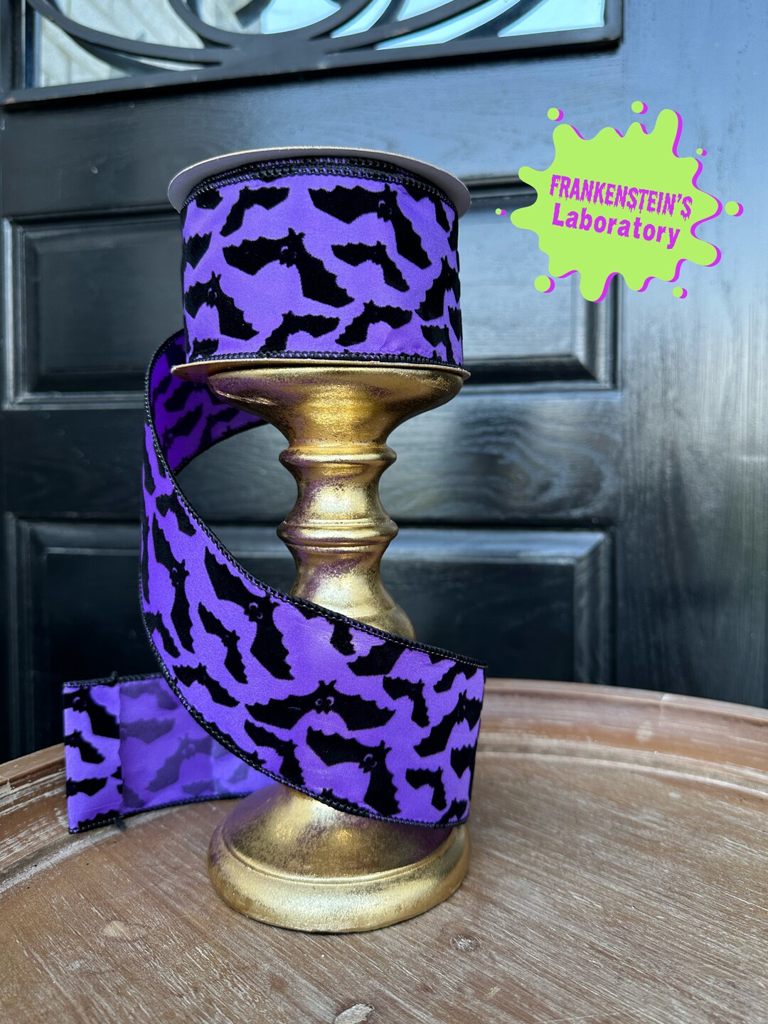 Purple Bat 2.5 Vickerman Ribbon, Halloween Ribbon, Halloween Decor ...