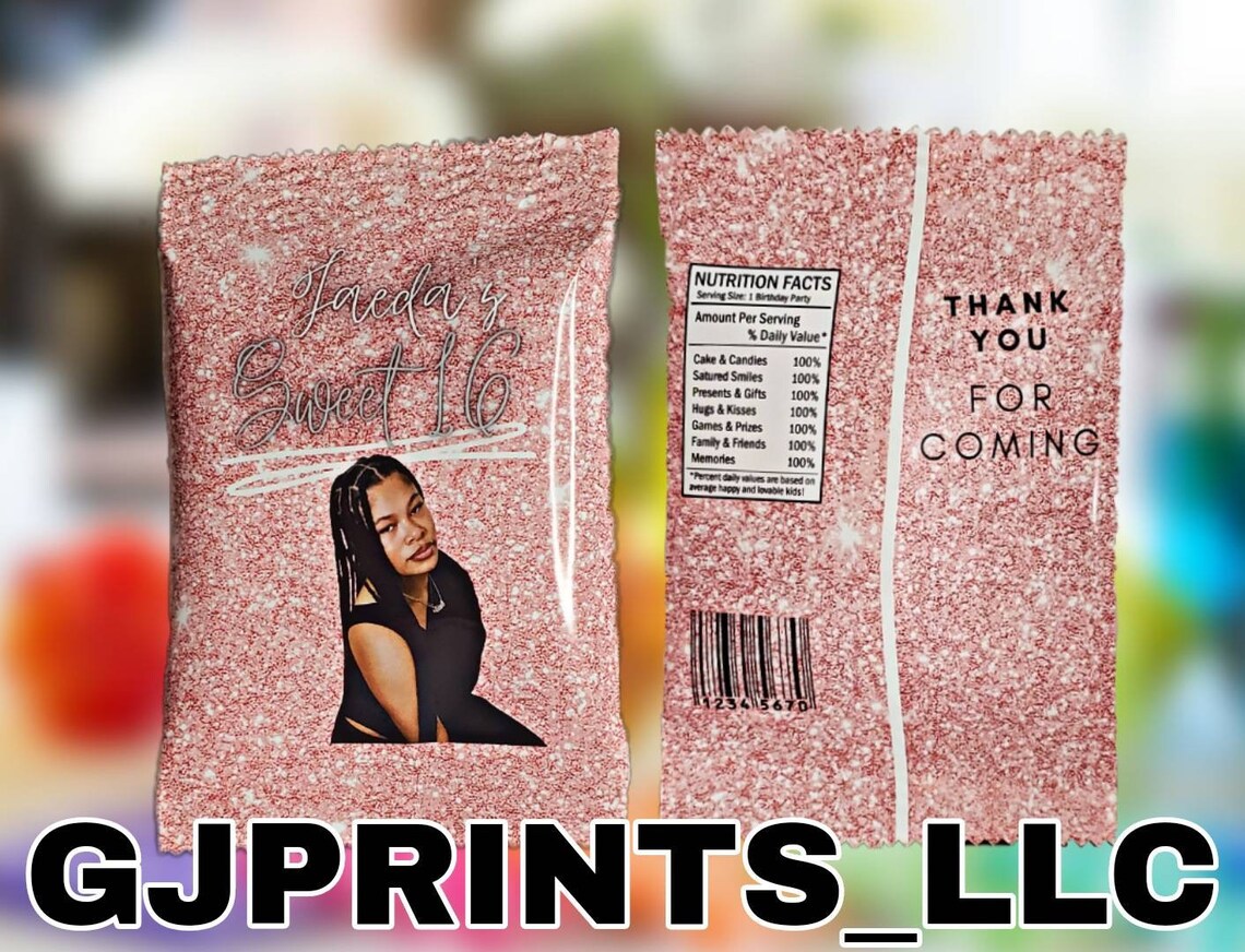 Customized Chip Bag - Etsy