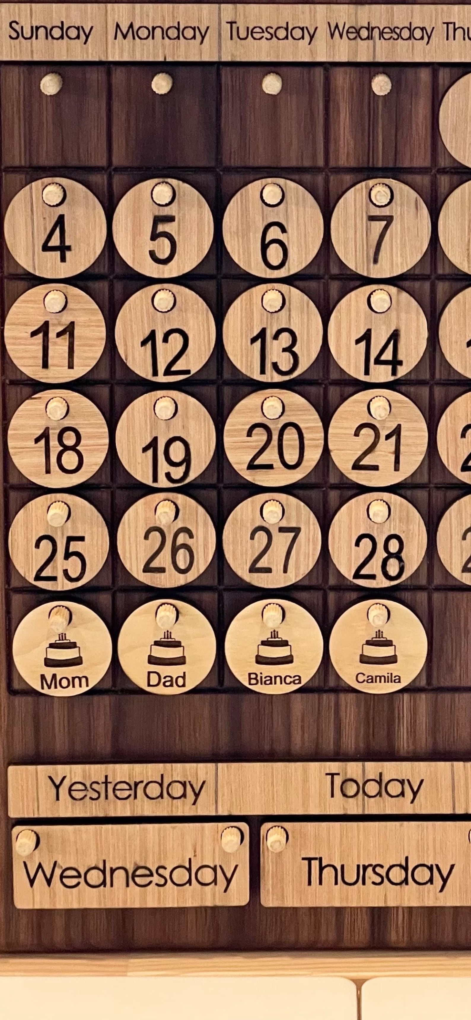 Wooden Perpetual Calendar, Montessori Calendar, Homeschool Calendar ...